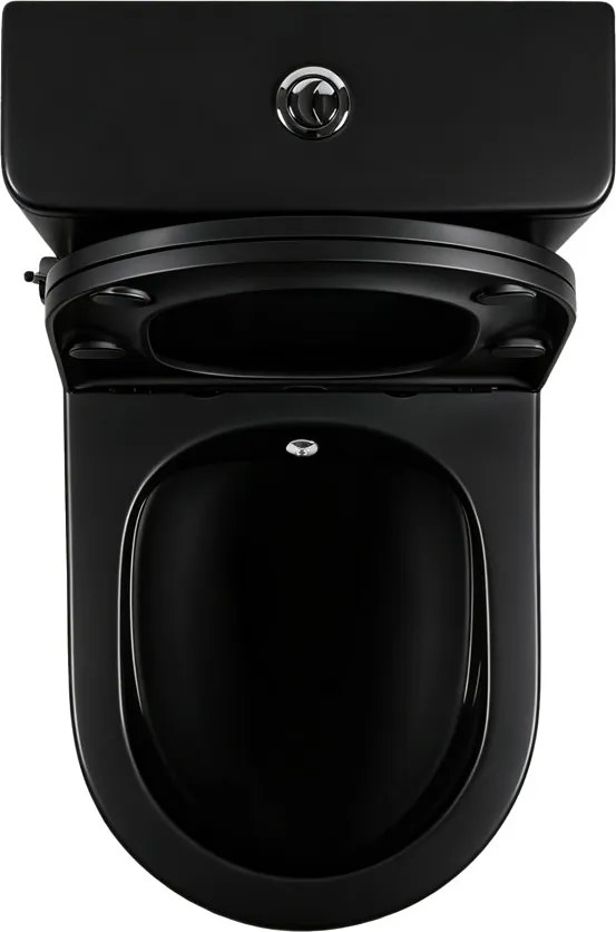 Erga Tina, WC kombi mísa 620x365x820 mm, Rimless + funkce bidetu + toaletní sedátko, černá matná, ERG-V03-TINA-RIM-BID-BK