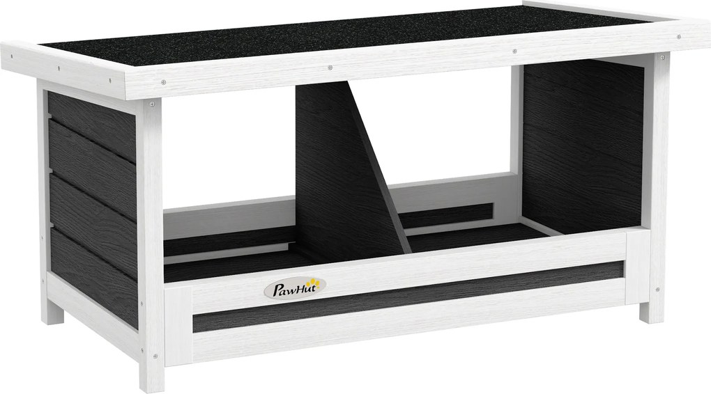 Hnízdní box PawHut z jedlového dřeva s asfaltovou střechou pro kuřata 66x37x34 cm šedý |