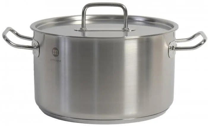 Kastrol metalac, hluboký kastrol s poklicí 26 cm, 8 l, inox professional