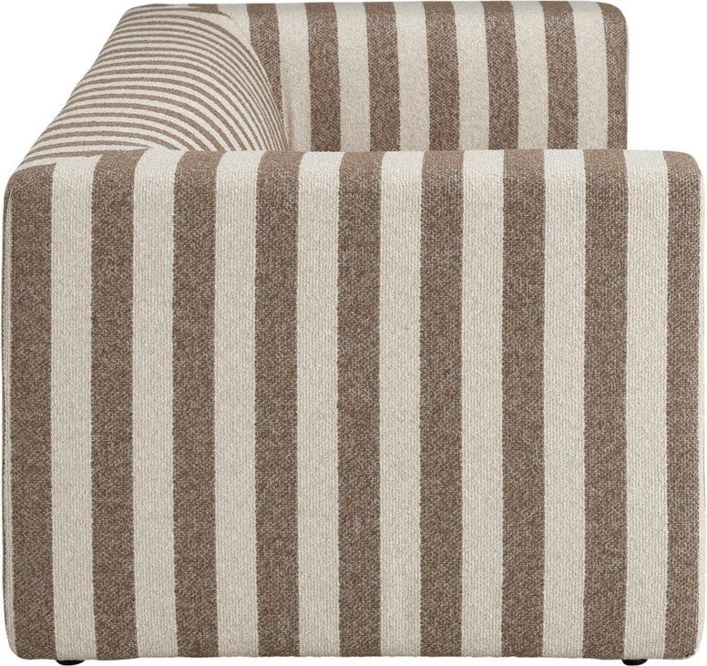Hnědá/krémová žinylková pohovka 220 cm Lisa – Ellos Home