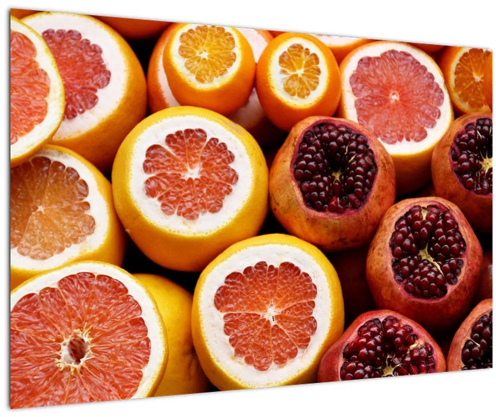 Obraz pomerančů a granátových jablek (90x60 cm), 40 dalších rozměrů