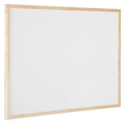 Toptabule.sk Bílá magnetická popisovací tabule v přírodním dřevěném rámu CLASSIC 100x40 cm