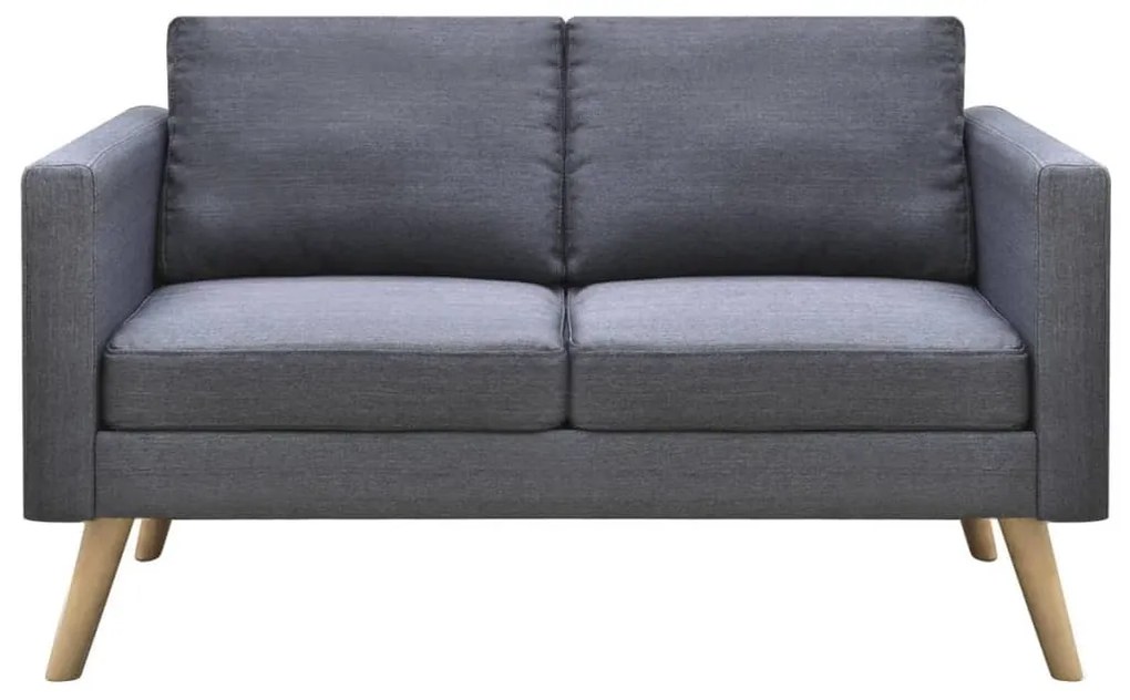 Pohovka dvojmístná textilní tmavě šedá - Default Title