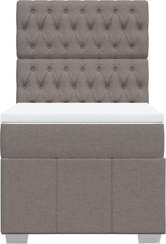 Box spring postel s matrací taupe 100 x 200 cm textil 3293890