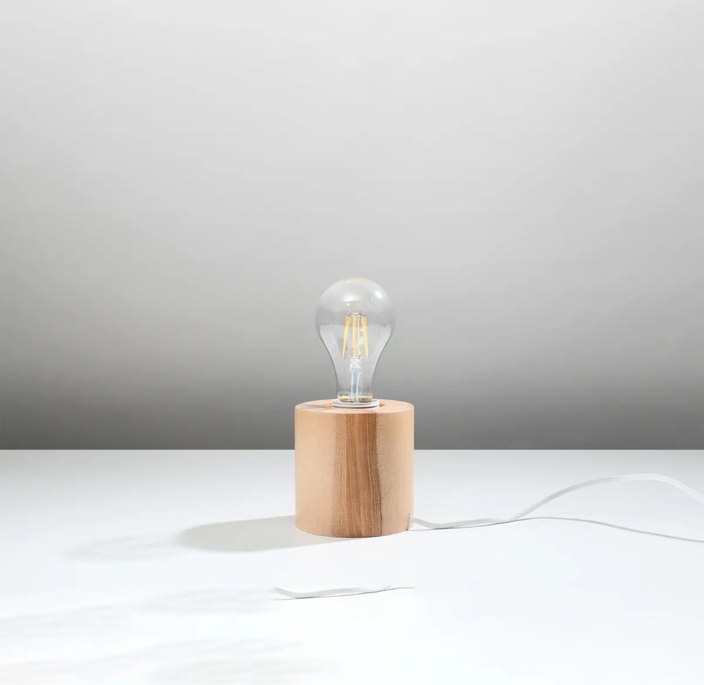 Sollux Lighting Stolní lampa SALGADO dřevo