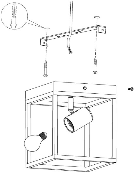 Eglo 98331 - Stropní svítidlo SILENTINA 1xE27/40W/230V