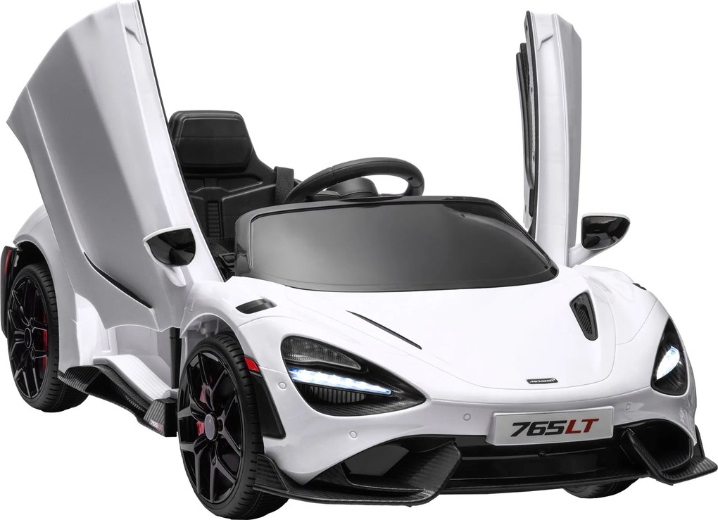 Elektromobil AIYAPLAY pro děti 12V McLaren 765LT s dálkovým ovládáním 2.4G, MP3 hudbou, elektrické vozidlo s klaksonem, světly, křídovými dveřmi, jemn
