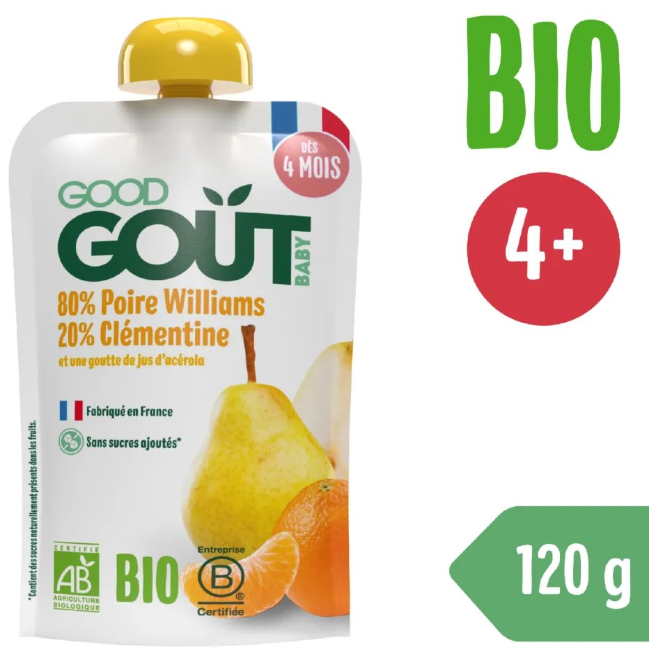 Good Gout BIO Hruška s klementinkou (120 g)