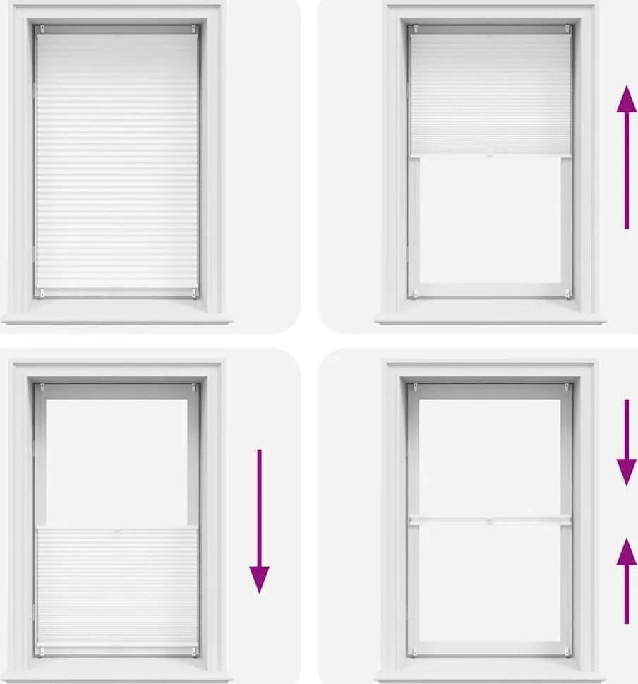 vidaXL Plisované žaluzie / rolety Plisse 70 x 125 cm - [240598] Barva: Bílá