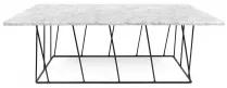 Tone Hone Konferenční stolek  Boko MRAMOR 120 x 40 cm (Bílý mramor s černou ocelí)