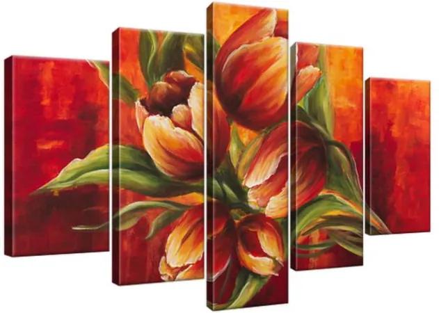 Obraz na plátně Abstraktní tulipány 100x63cm 1616A_5D