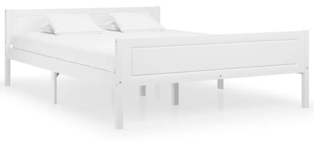 Rám postele masivní borové dřevo bílý 120 x 200 cm,  322105