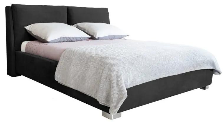 Černá dvoulůžková postel Mazzini Beds Vicky, 160 x 200 cm