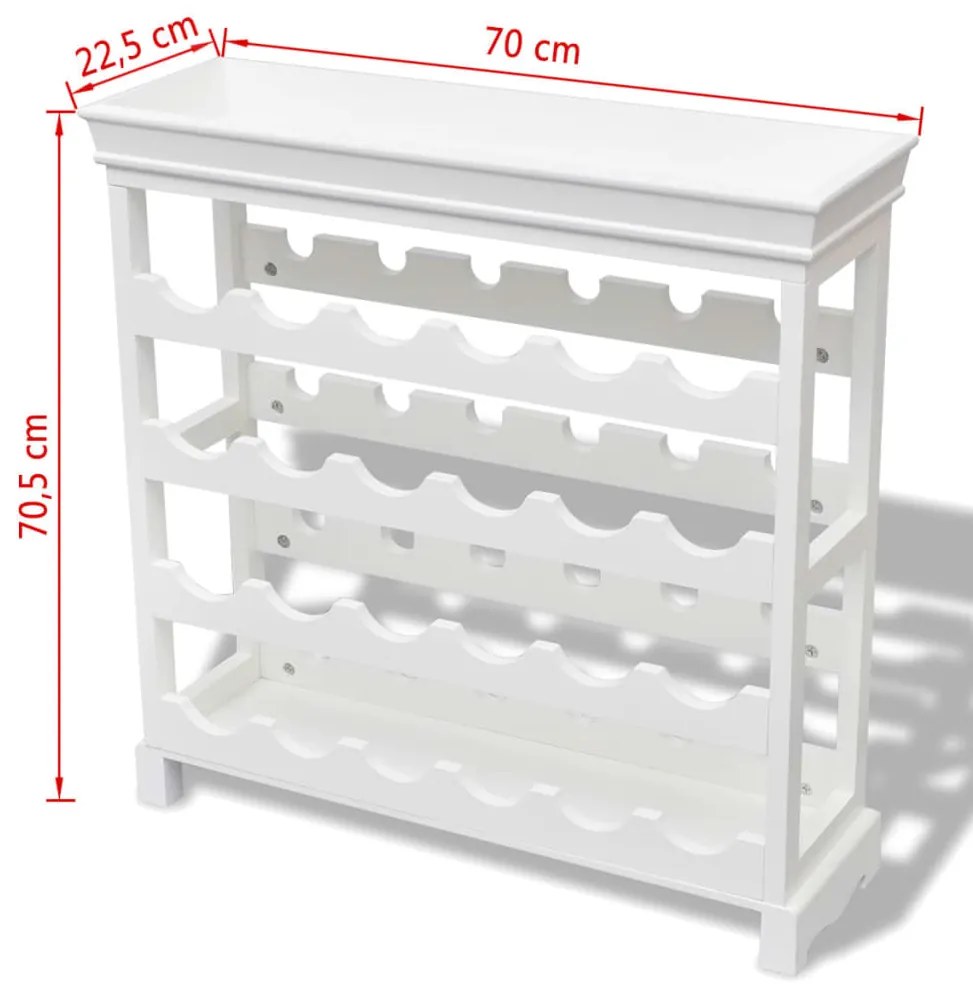 vidaXL Marketos Stojan na víno Abreu bílý