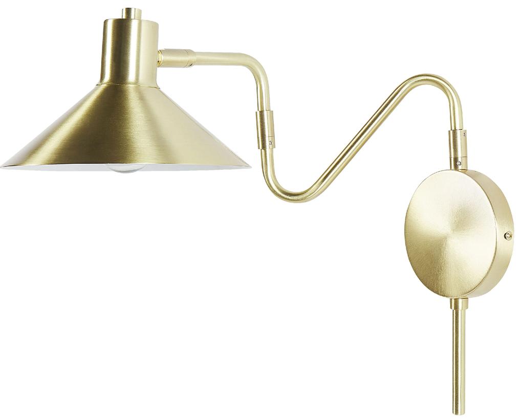 Kovová nástěnná lampa zlatá BALIEM Beliani