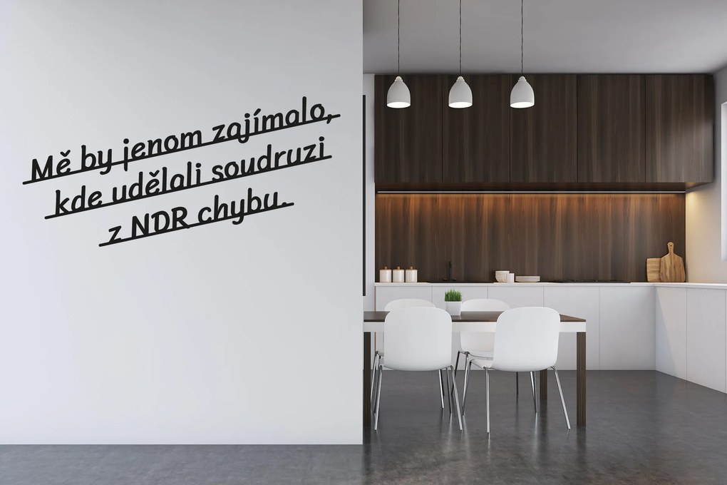 Samolepka na zeď Chyba z NDR Barevná varianta: Černá, Velikost (šířka x výška): 40x19cm