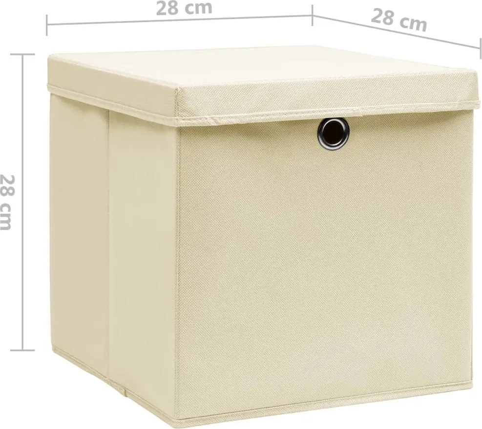 vidaXL Úložné boxy 10 ks netkaná textilie 28 x 28 x 28 cm [325218] Barva: Růžová