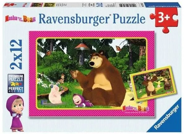 Ravensburger Puzzle Máša a Medvěd 2x 12 dílků