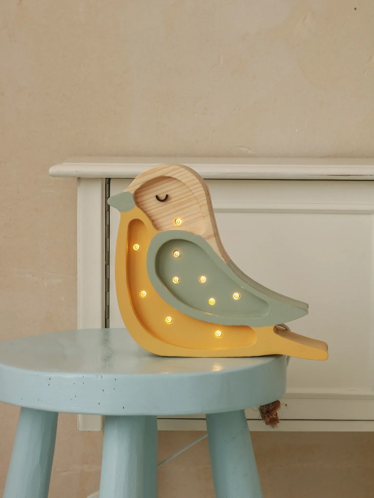 Little Lights Lampa Little Lights Bird Mini Khaki Light Mustard