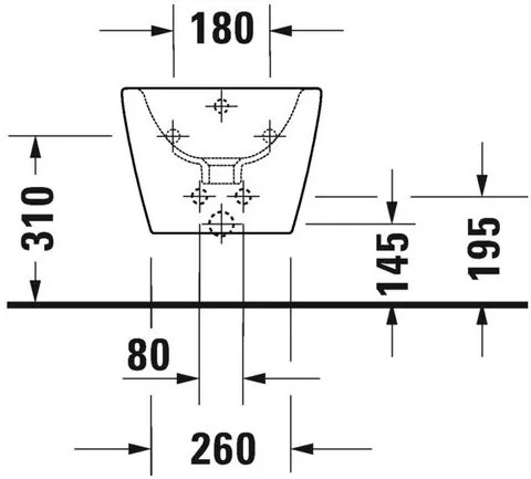 Duravit D-Neo Bidet závěsný, bílá 2294150000