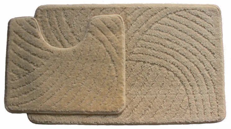 Ervi koupelnová předložka CTN světlé hnědá Comfort, 2 set