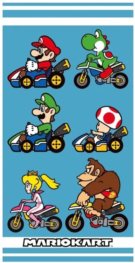 Plážová osuška Super Mario Kart - 100% bavlna - 70 x 140 cm
