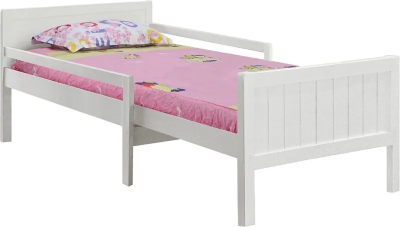 Postel s nastavitelnou délkou 90x120–200, bílá, EUNIKA Kondela 0000261210