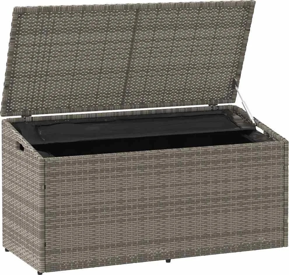 vidaXL Zahradní úložný box 110 x 50 x 58 cm polyratan [4104069] Barva: Béžová