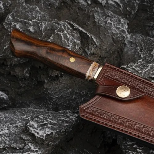 KnifeBoss kuchařský damaškový nůž Master Chef 8.5 (220 mm) Ironwood