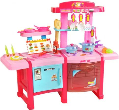 IsoTrade Dětská plastová kuchyňka s doplňky barevná