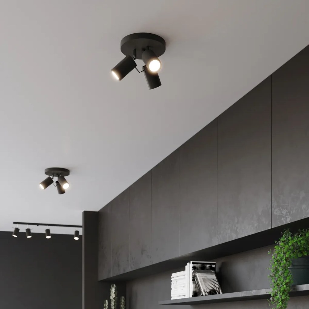 Sollux Lighting Stropní svítidlo RING 3P černé