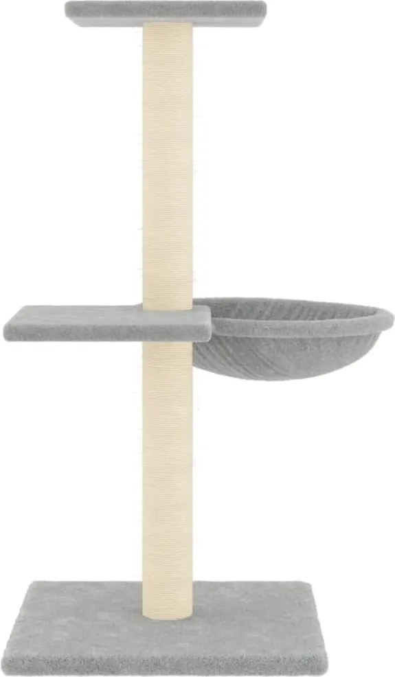 Škrabadlo pro kočky se sisalovými sloupky světle šedé 72 cm 171769