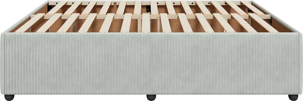 Rám postele bez matrace světle šedý 180 x 200 cm samet 3285024