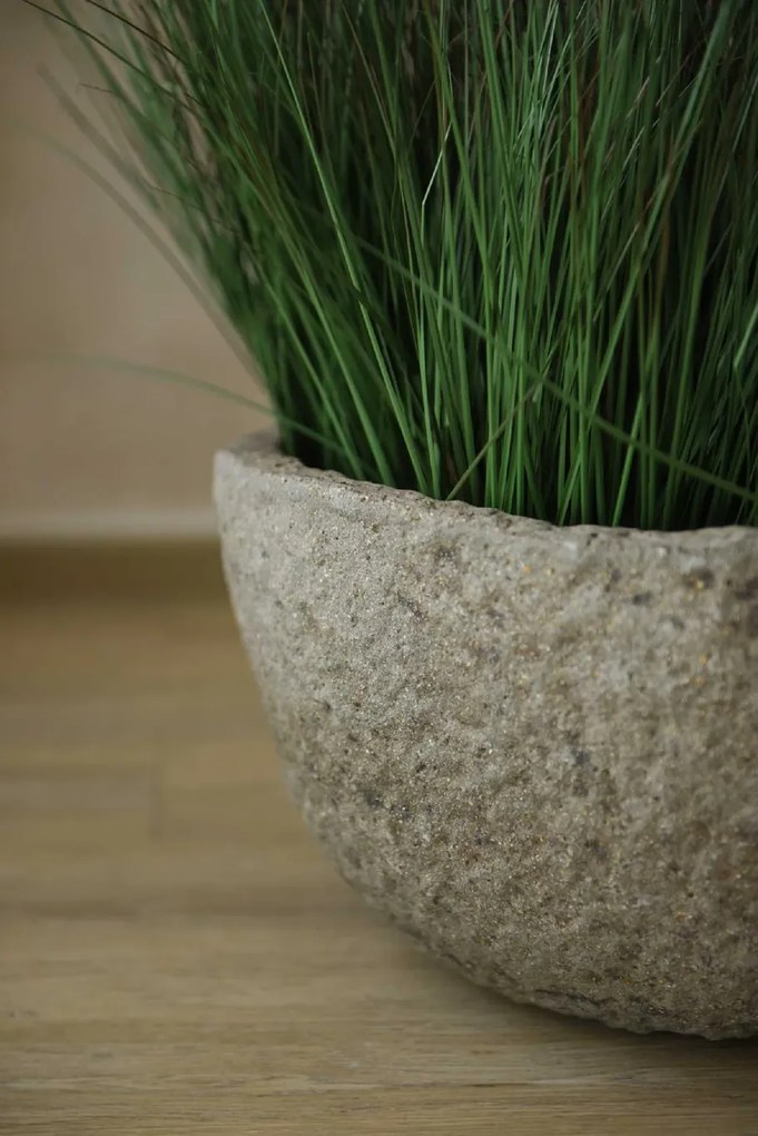Designový květináč CIMENTO, vláknocement, průměr 46 cm, šedá