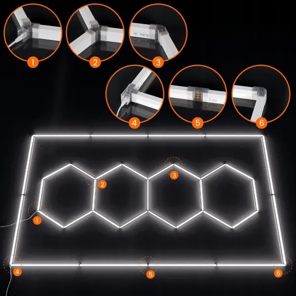 LED Stropní svítidlo LED/426W/85-265V 6500K 484x243 cm CRI 90 IP44 bílá