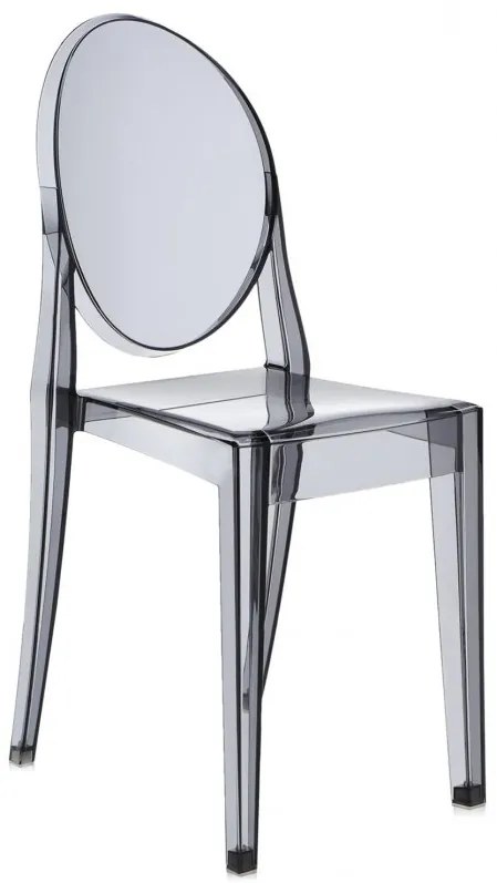 Kartell - Židle VICTORIA GHOST kouřová - VÝPRODEJ