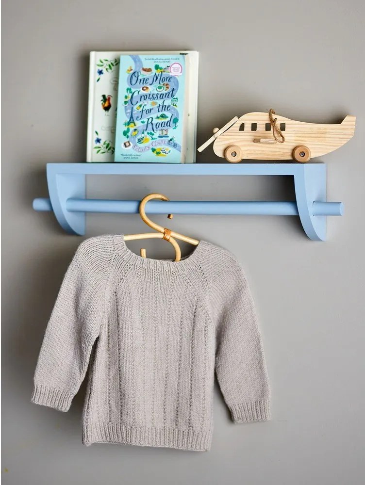 Modrá dětská police z masivu pavlovnie 60 cm Mingus – Bloomingville Mini