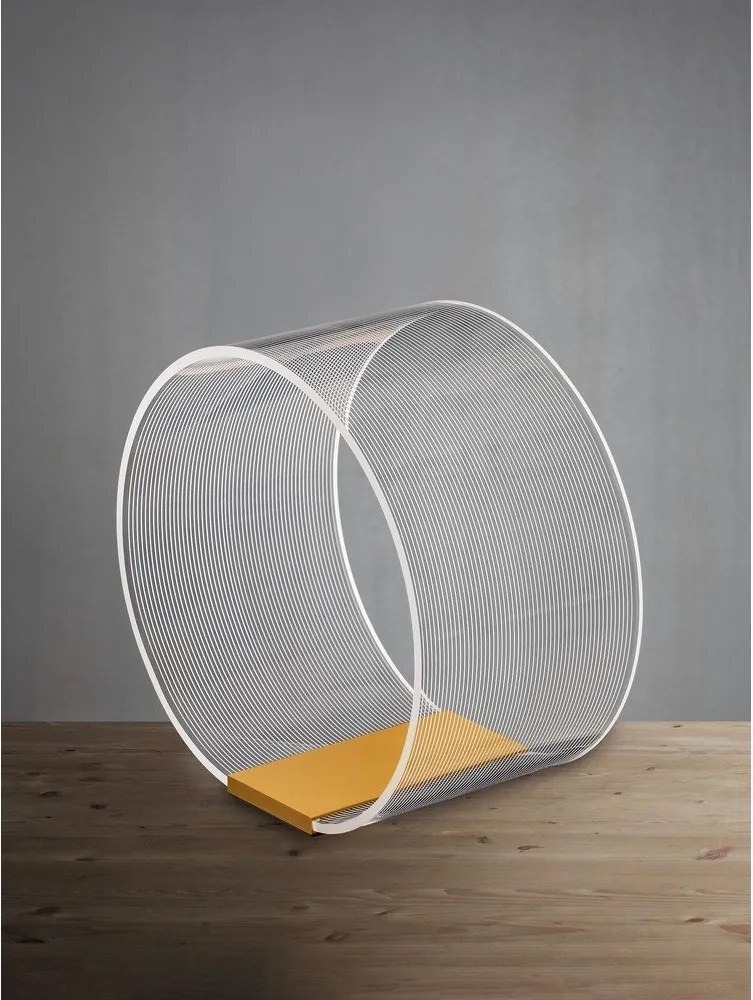 Hliníková LED stmívatelná stolní lampa ve zlaté barvě se stínidlem z akrylového skla (výška 28 cm) Valentin – Nova Luce