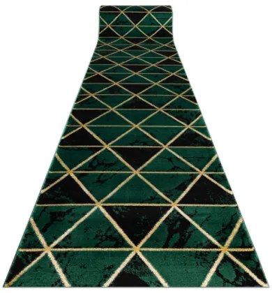 Běhoun EMERALD exkluzivní 1020 glamour, marmur, trojúhelníky zelený/zlatý