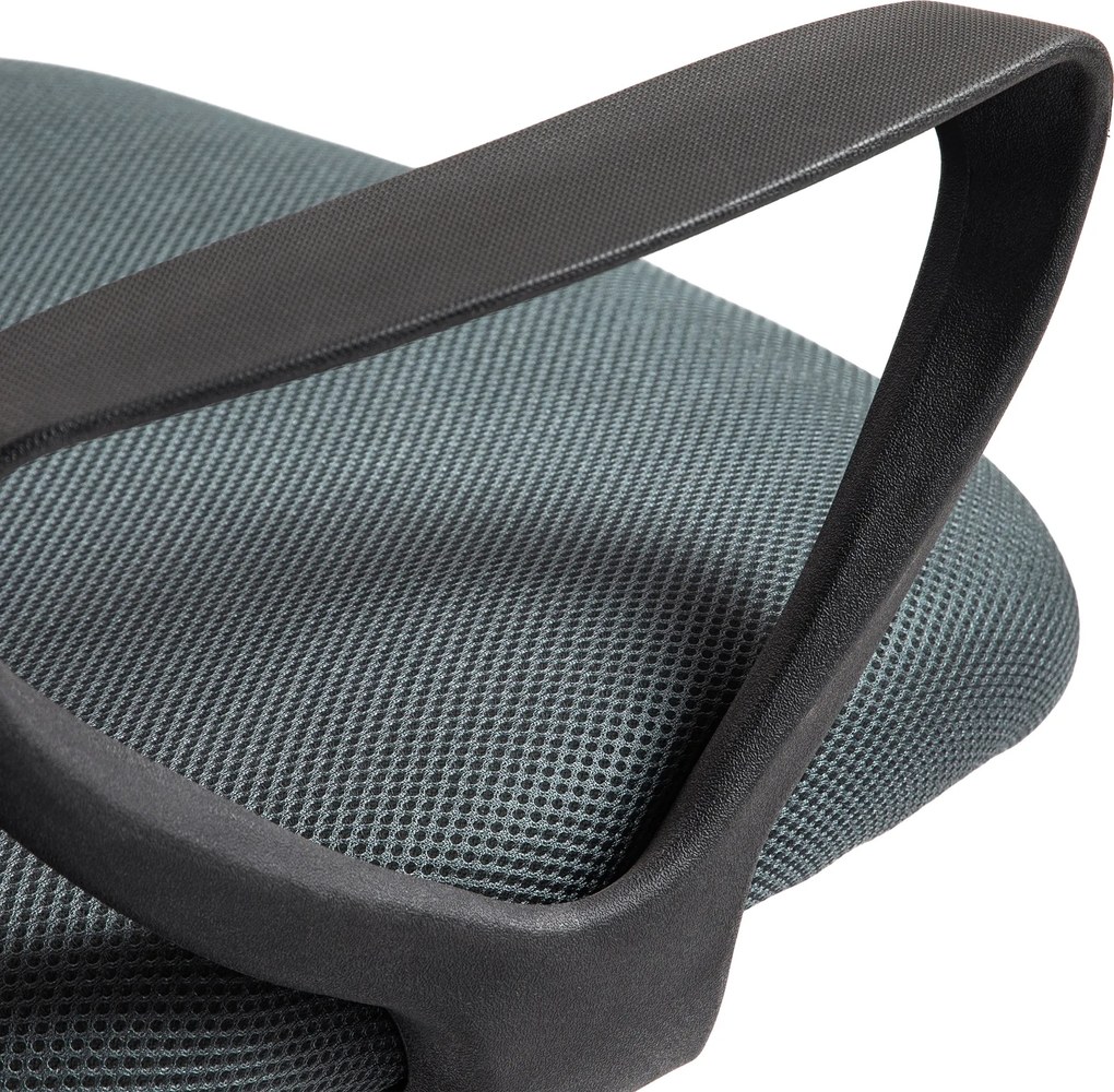 Vinsetto Kancelářská židle ergonomická židle ke stolu s područky a nastavitelným opěrným kroužkem, síťovina šedá
