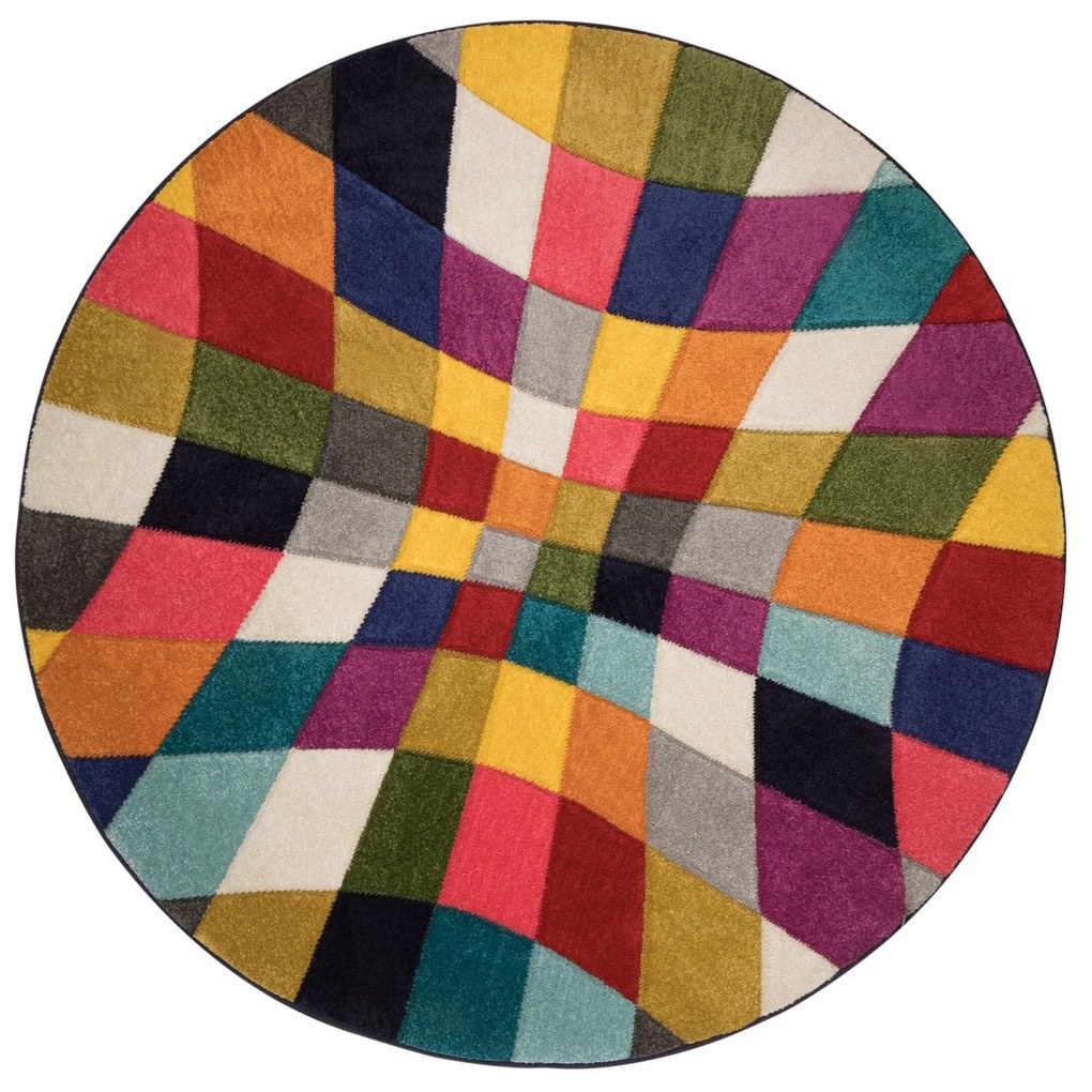 Flair Rugs, Kusový koberec Spectrum Rhumba Multi kruh, 160x160 (průměr) kruh, vícebarevná, ložnice