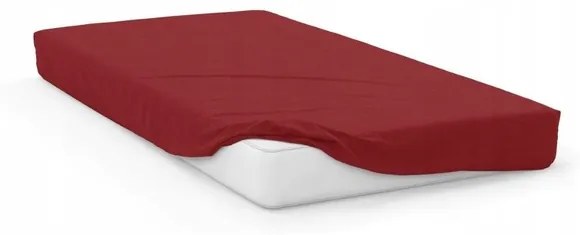 Bavlněné Jersey prostěradlo SOFT 220x200 cm + 25 cm červené