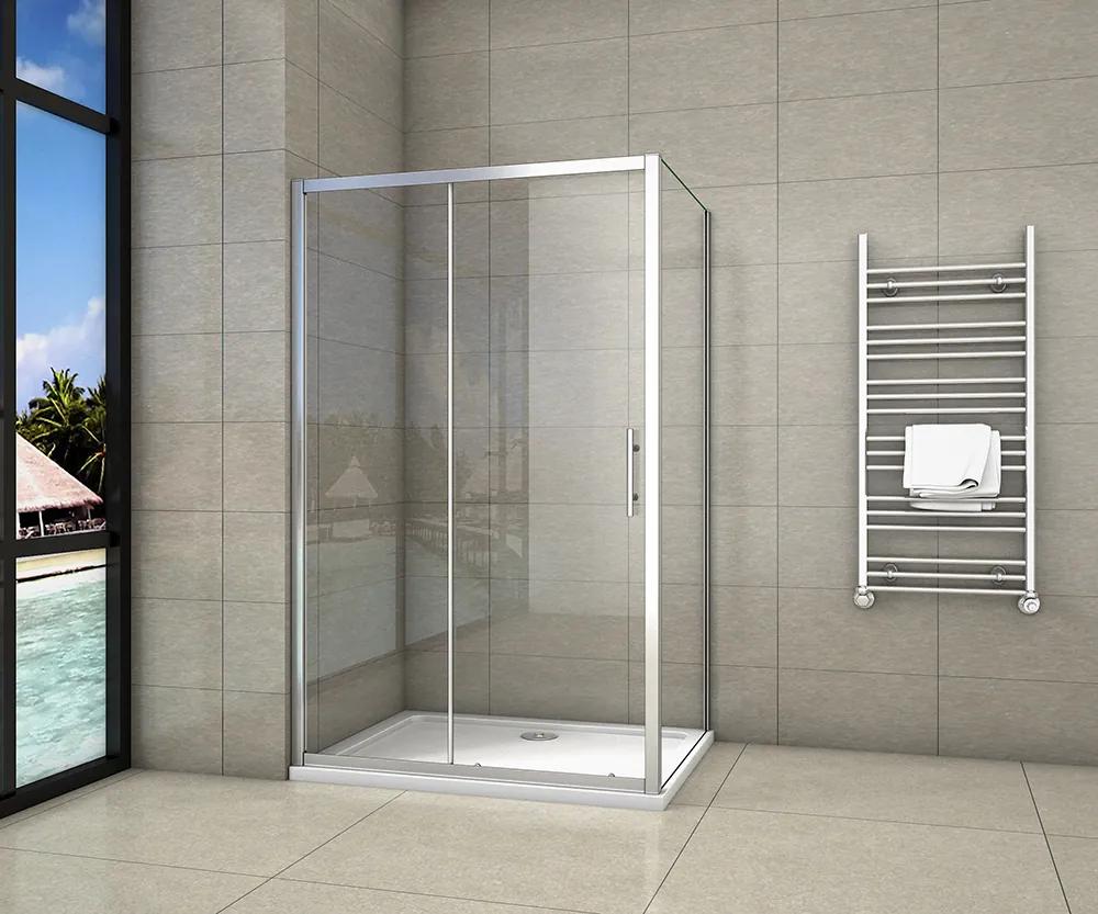 Obdélníkový sprchový kout SYMPHONY 120x90 cm s posuvnými dveřmi