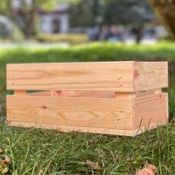 Dřevěná bedýnka "S" Přírodní 30x20x14 cm