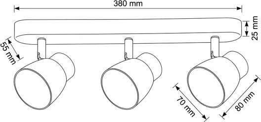 Brilagi - Bodové svítidlo NUGGET 3xGU10/30W/230V černá/zlatá