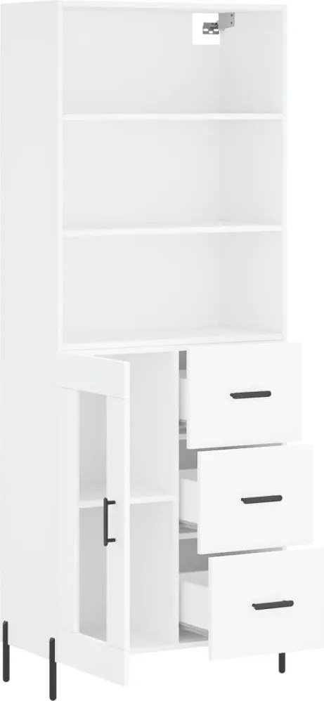 Skříň highboard bílá 69,5 x 34 x 180 cm kompozitní dřevo 3189517