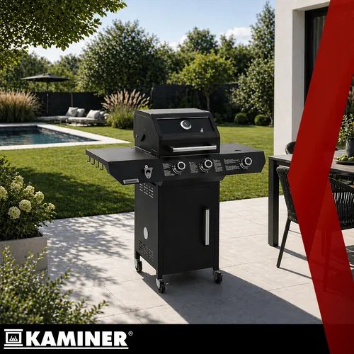 Plynový gril 2+1 10kW Varen Black 3.0 Kaminer