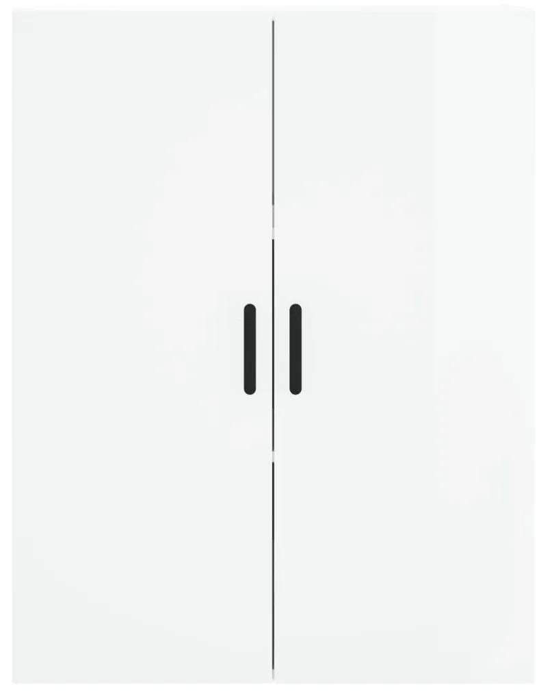 Skříň highboard lesklá bílá 69,5 x 34 x 180 cm kompozitní dřevo,  3196021
