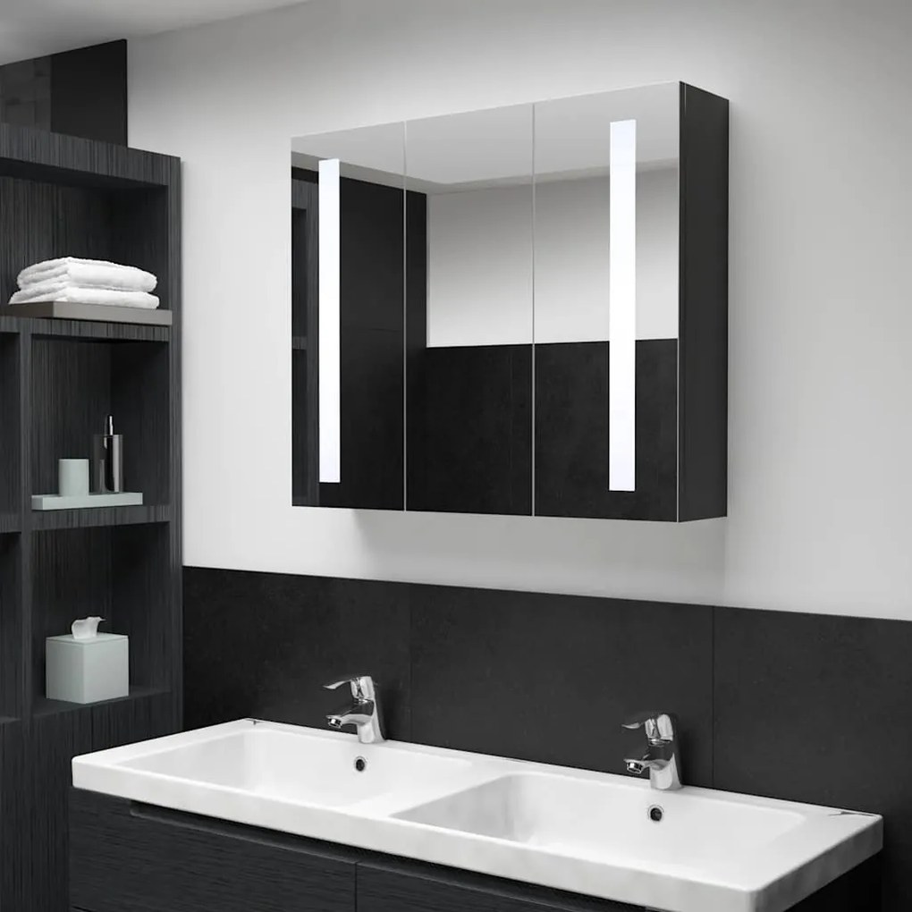 Led Koupelnová Skříňka Se Zrcadlem 89 X 14 X 62 Cm