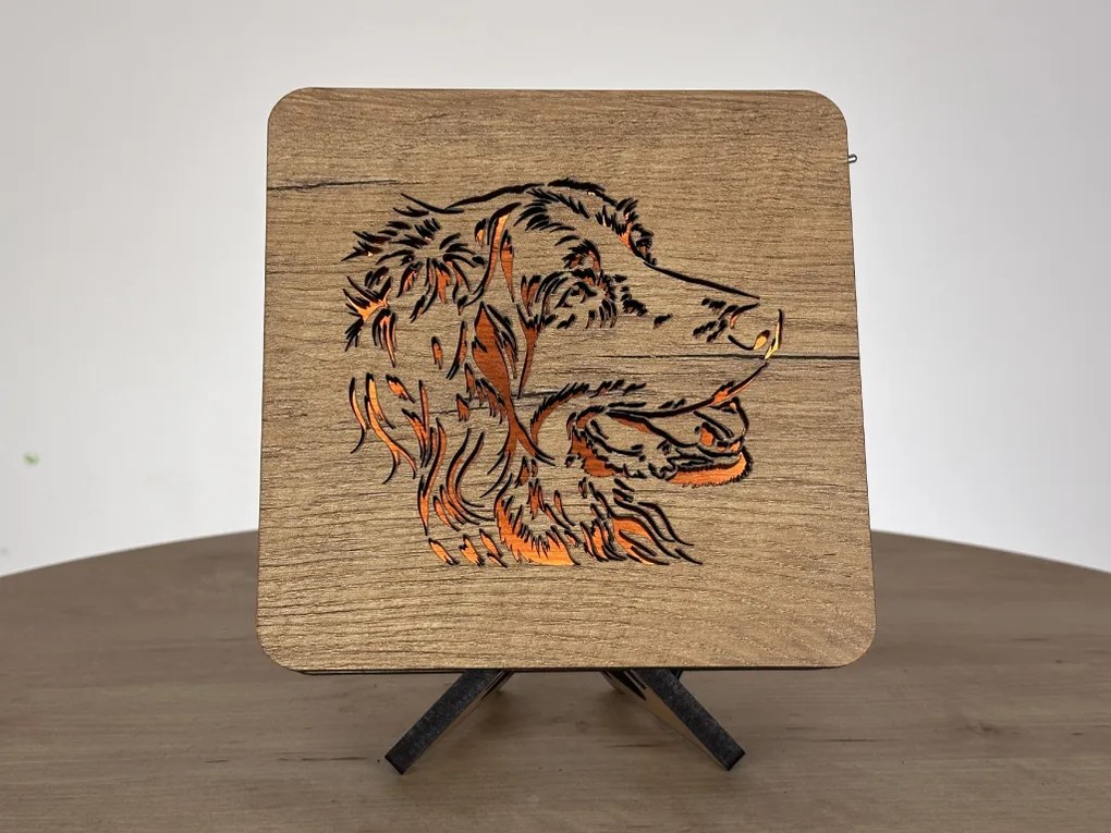 Li-Go "Ohař" lampa 19x19cm provedení povrchu: bříza